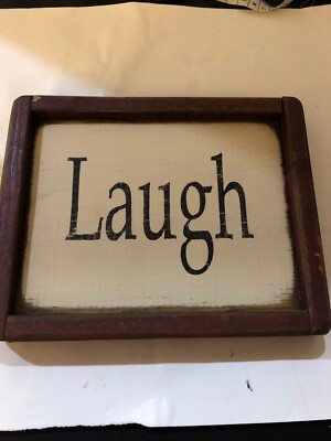 Laugh Sign Wooden | eBay