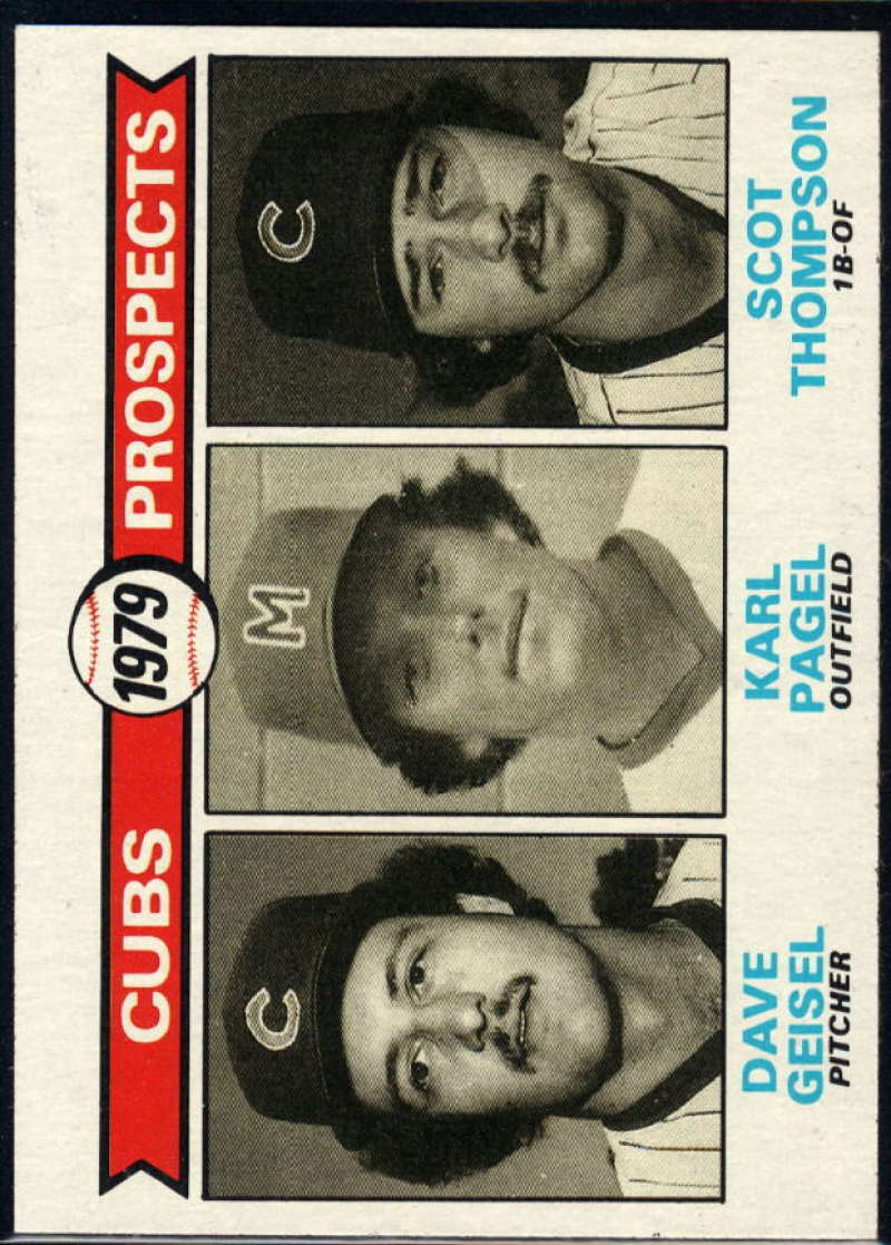 1979 Topps #716 Dave Geisel/Karl Pagel/Scot Thompson Cubs Cubs ...