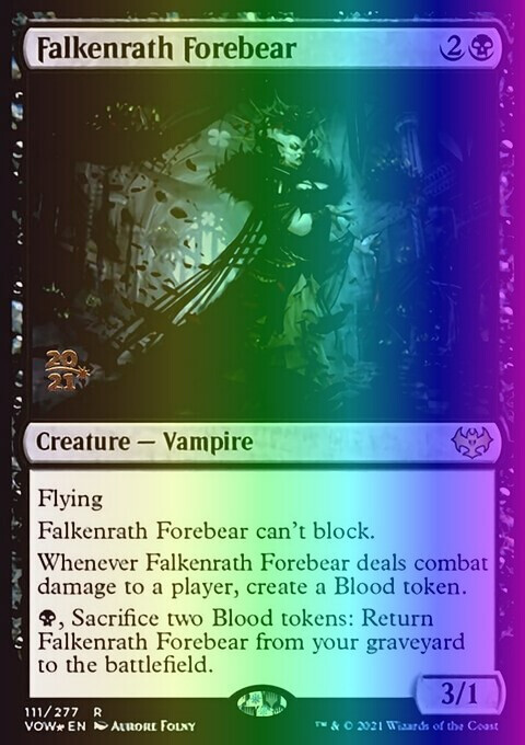 MTG Falkenrath Forebear (111s/100) Innistrad Crimson Vow Promos LP FOIL ...