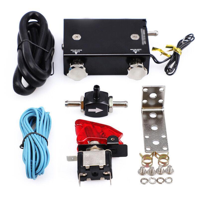 Polished Dual Stage Electronic Turbo Boost PSI Turbocharger with Switch ...