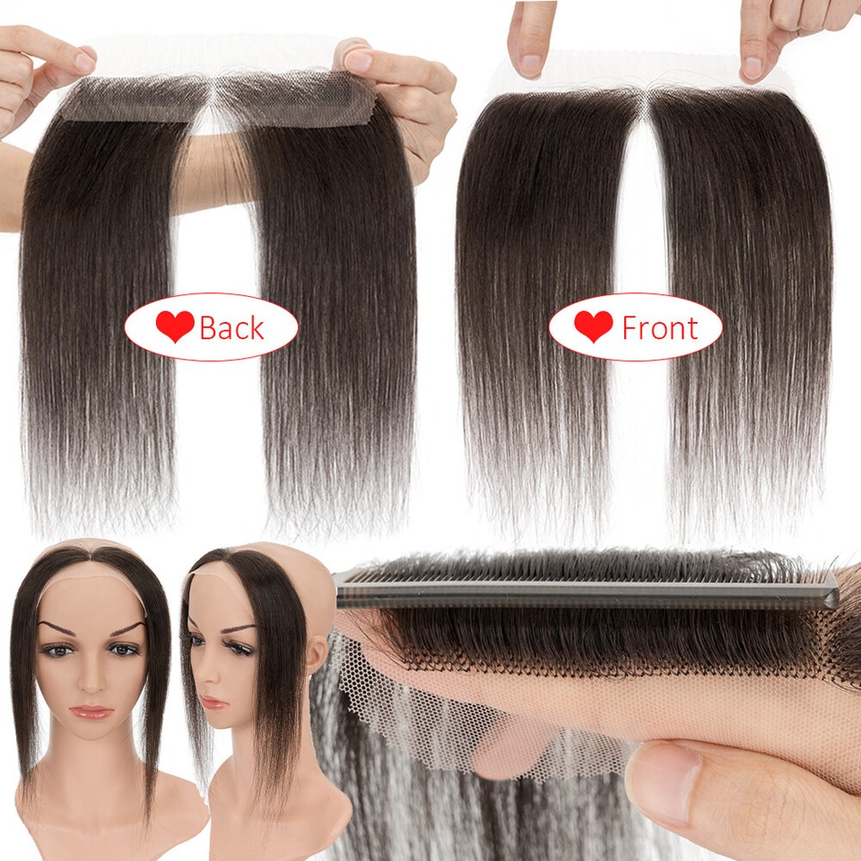 Receding Hairline Full Lace Cover Up 100% Remy Human Hair Patches ...