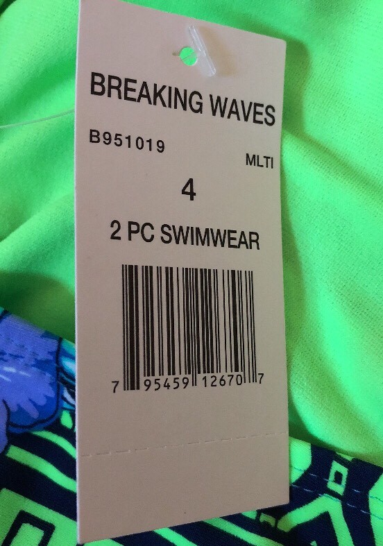 Breaking Waves Blue Byzatine Blossom Tankini Size 4 48 | eBay