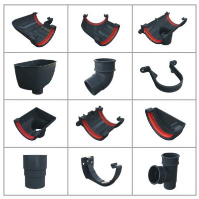 Anthracite Grey Round 112mm Guttering & Downpipe Fittings, Freeflow Rain Systems | eBay UK