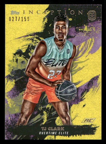2021-22 Topps Inception Overtime Elite TJ Clark Yellow SN #87 Card ...