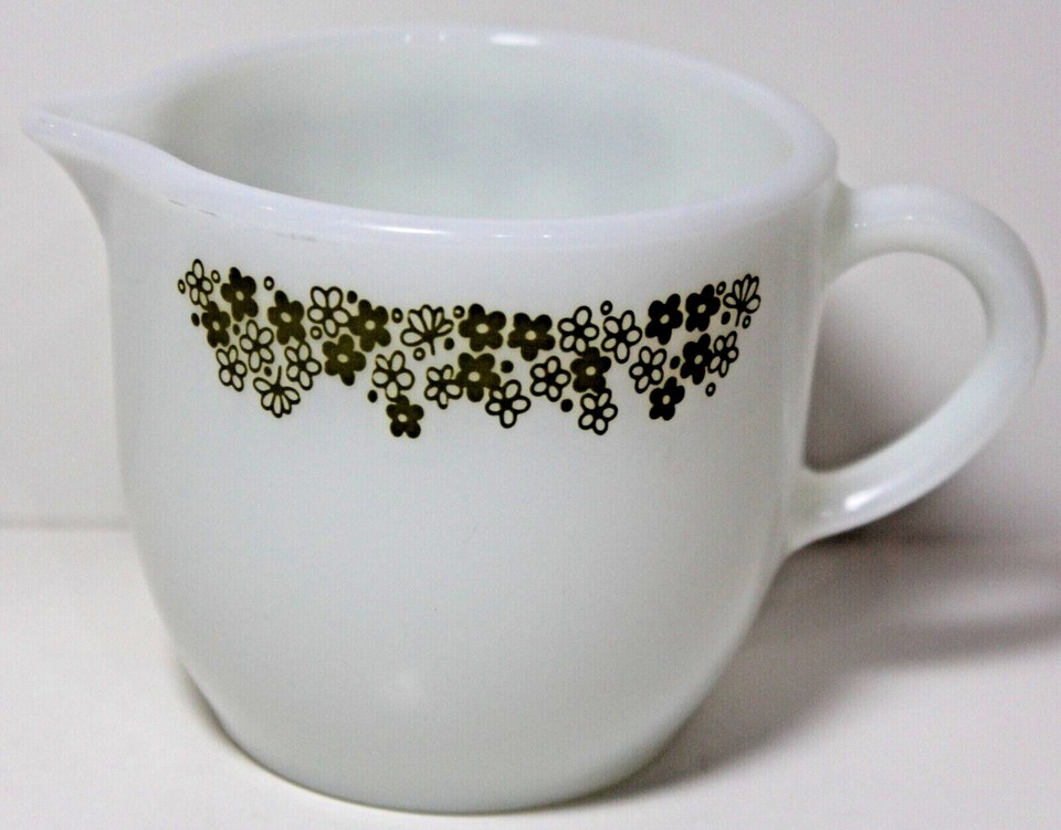Vtg Pyrex Tableware By Corning 722 Crazy Daisy Spring Blossom Creamer 6 ...