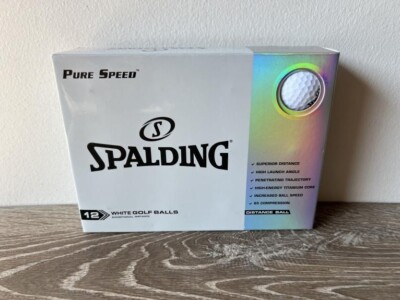 Spalding Pure Speed Distance Matte Golf Balls - White - One Dozen ...