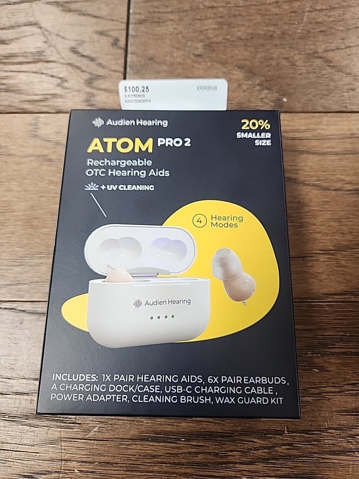 Audien Hearing Atom Pro 2 Rechargeable OTC Hearing Aids. NEWLY RELEASED ...
