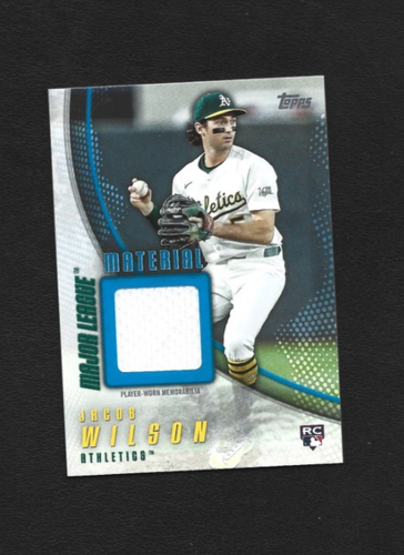 2025 Topps Update Jacob Wilson Major League Material Relic Card Blue ...