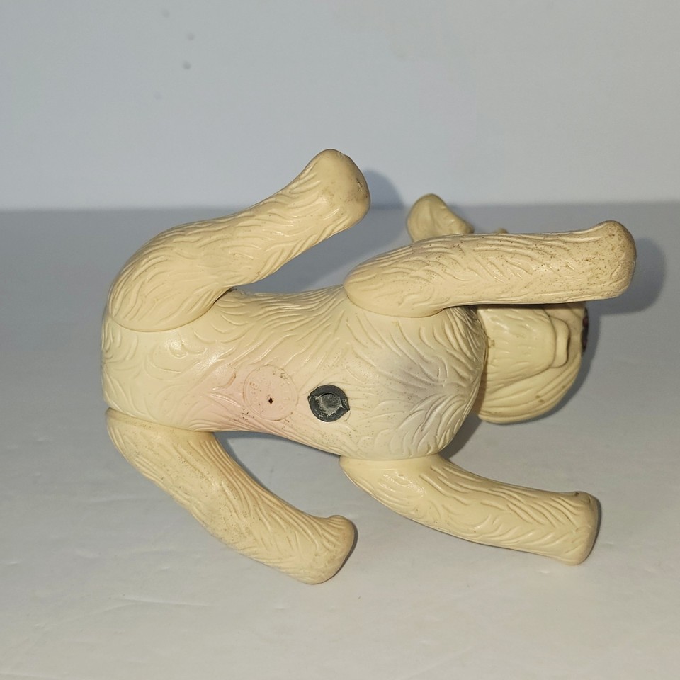 Vintage Blue Ribbon Shoe & Novelty Co. Rubber Squeaky Toy Dog Poseable ...