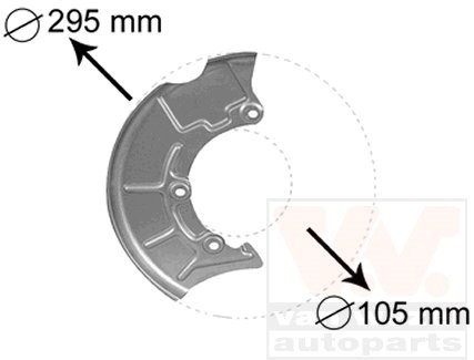 5888372 SPLASH PANEL BRAKE DISC VAN WEZEL FOR AUDI A3,8L1 1.6,1.8,1.8 T ...