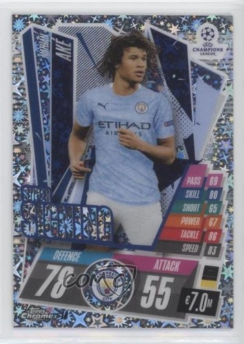 2020-21 Topps Chrome Match Attax UCL Super Signing X-Fractor Nathan Ake ...