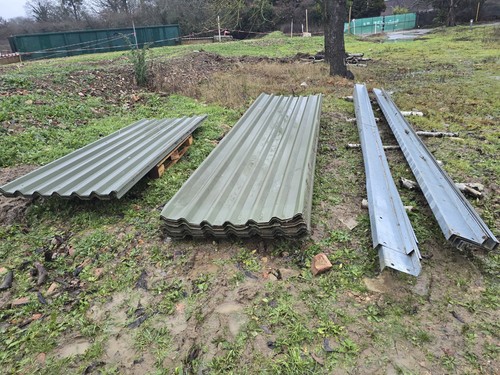 Used Corrugated Metal Roofing Sheets - Galvanised Steel+ Steel Purlin ...