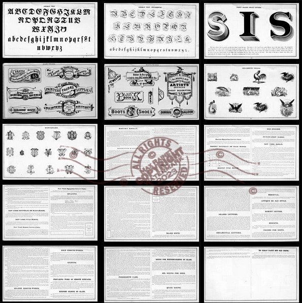 Allen Boyce (1878) Art of Lettering + Sign Painter's Manual * Alphabets ...