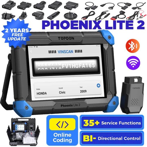 TOPDON Phoenix Lite 2 Bi-directional Car Diagnostic Scan Tool E*CU Coding TPMS 850028162767| eBay