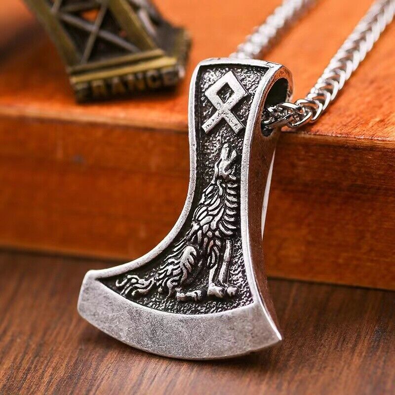 Mens Celtic Viking Valknut/ Triquetra/ Cross Pendant Necklace ...