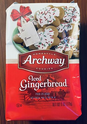 Archway Homestyle Iced Gingerbread HOLIDAY CHRISTMAS Cookies 6 Oz NEW ...