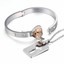 Womens Heart Lock Bangle Bracelet and Key Pendant Chain Necklace ...