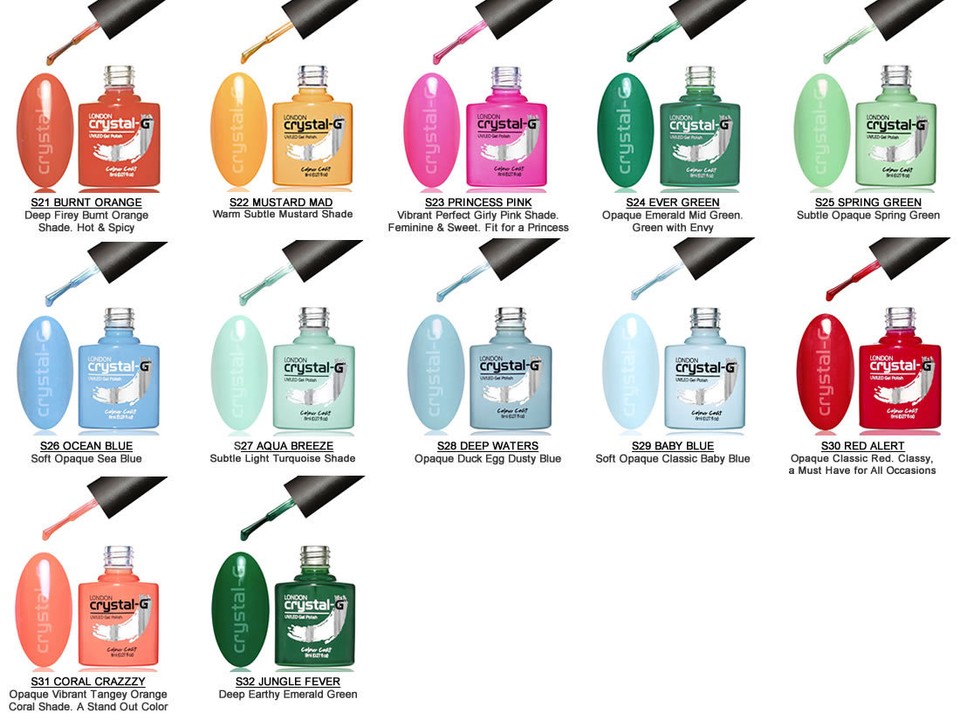 Crystal-G CGSS21 BURNT ORANGE Classic Hybrid UV LED Soak Off Gel Nail ...