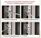 Door Hinge Security Pins, 3 Pack Kit "Made in USA" | eBay