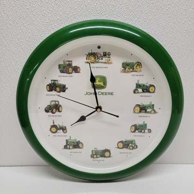 Vintage John Deere Tractor Wall Clock Makes Tractor Sounds On The Hour ...