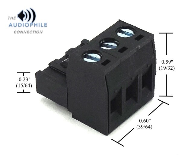 Kicker Zapco Memphis Mosconi 3 PIN Terminal Power Wire Plug | Black ...