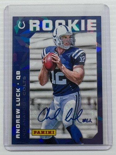 2012 Panini Andrew Luck Cracked Ice Rookie Auto Autograph #21 Colts | eBay