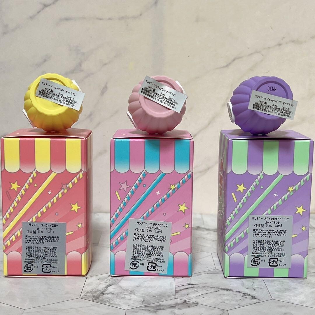 ANNA SUI Sundae 3-Piece Minature Set (Pretty Pink, Mellow Yellow ...