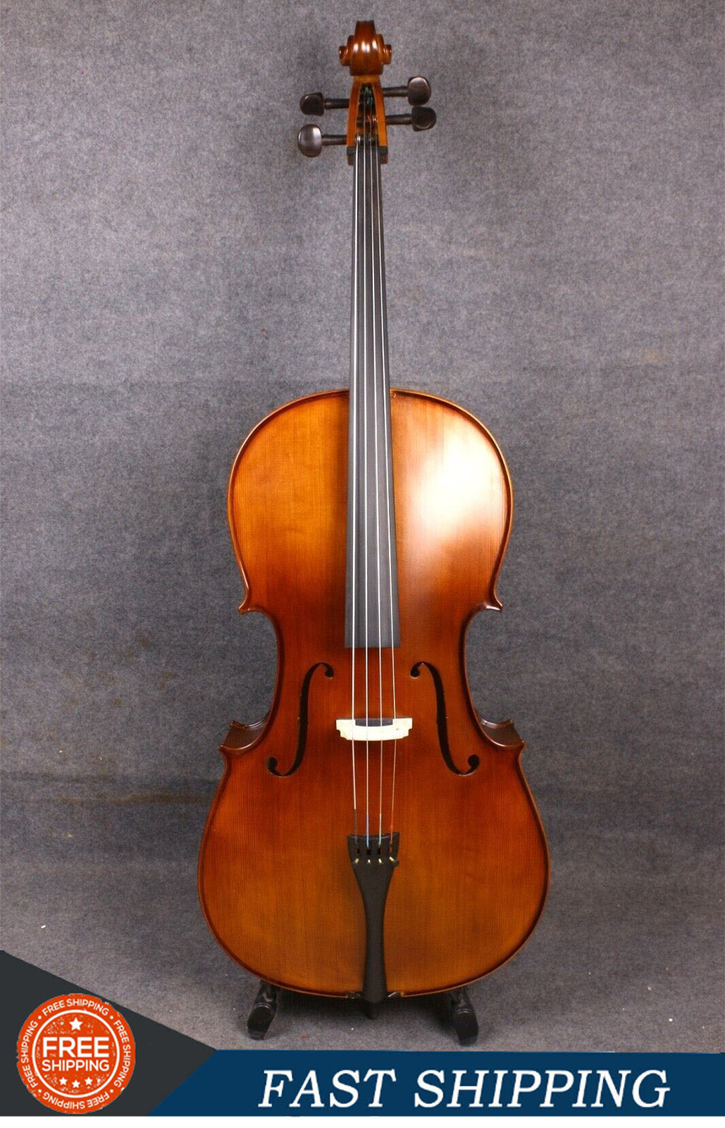 1/2 Size Cello Child Hand Made Maple Spruce Ebony Wood Cello Fittings ...