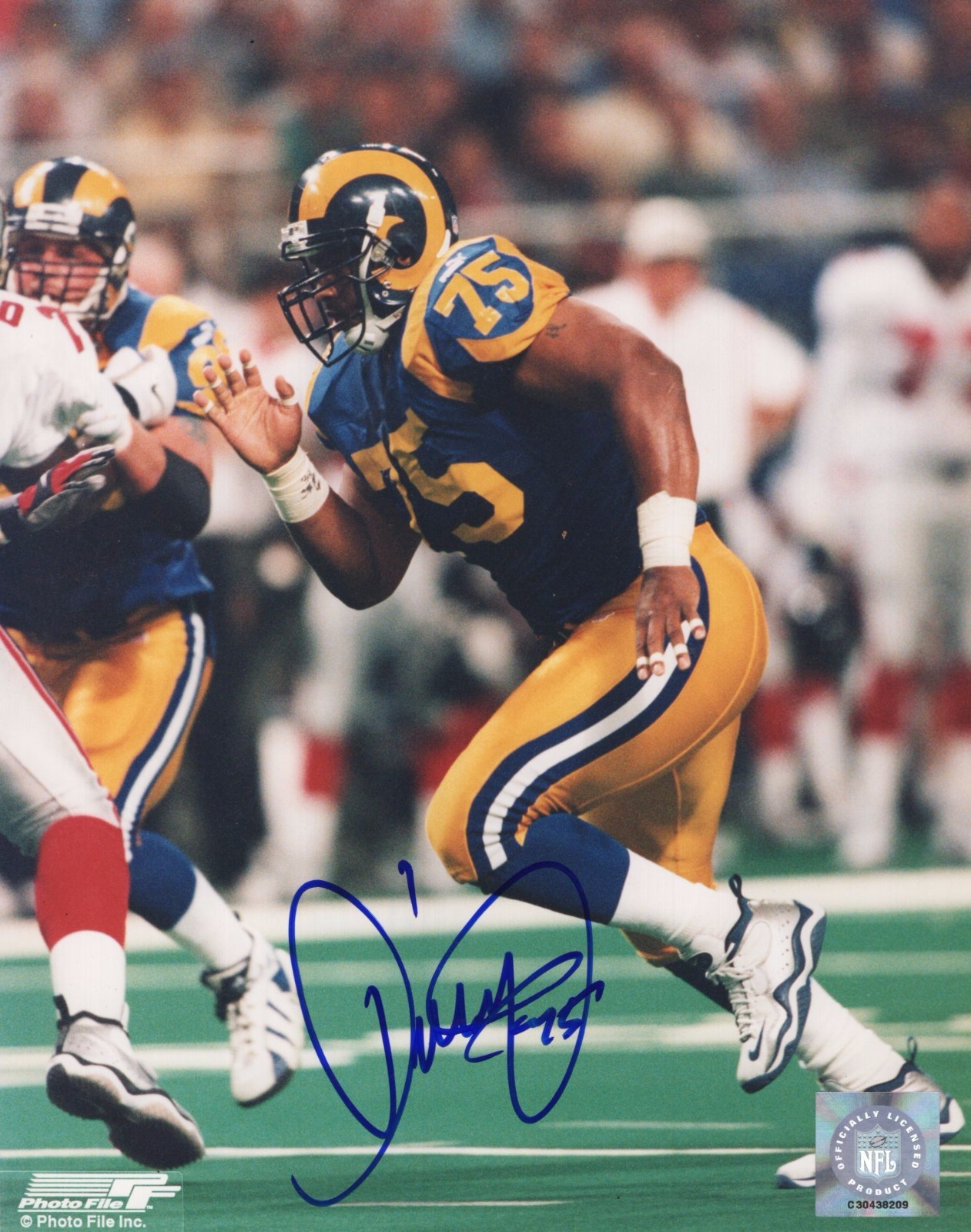D'Marco Farr St Louis Rams Hand Signed Autographed 8x10 Photo COA NFL 1 ...