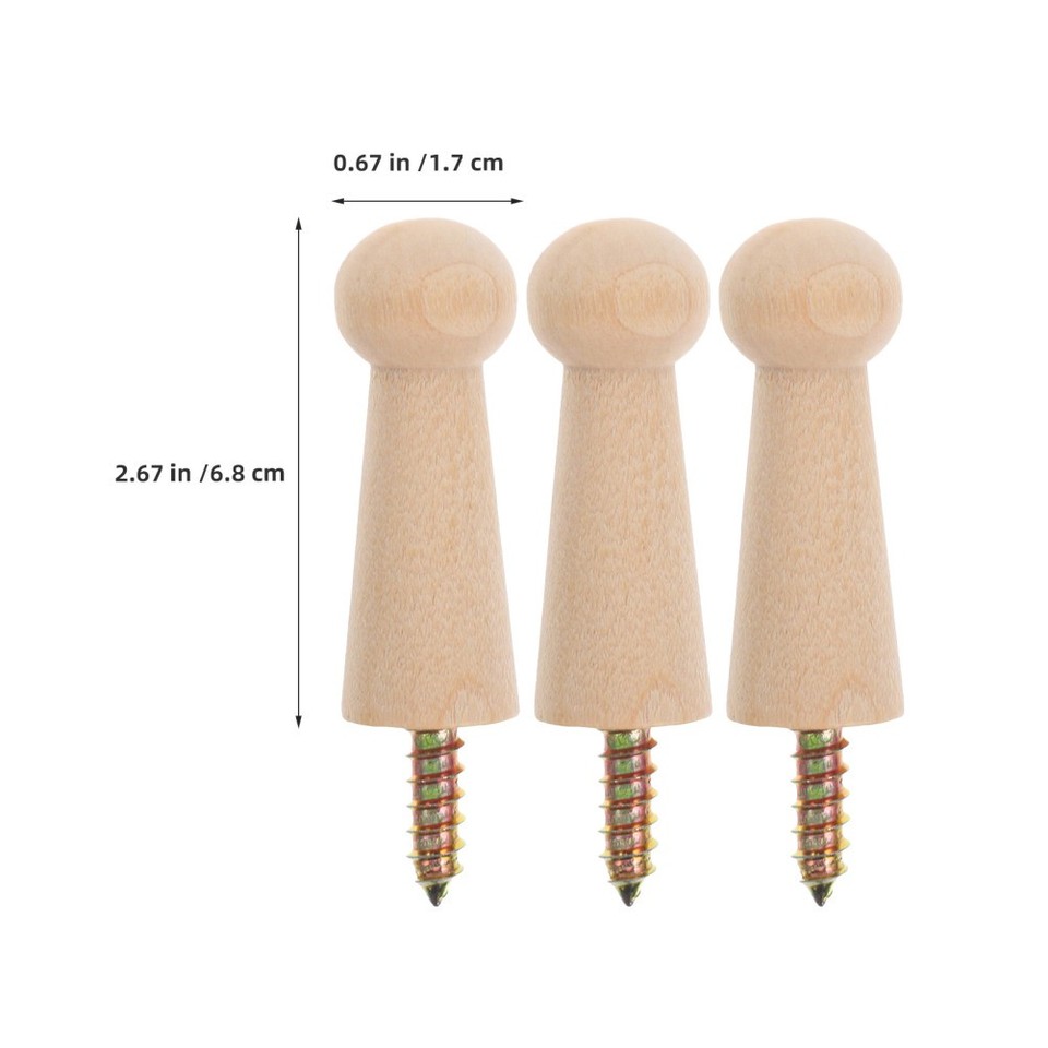 15 Pcs Wall Hooks Decorative Pegs for Hanging Unfinished Wood Shaker ...