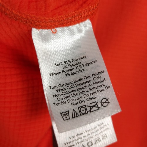 Eddie Bauer First Ascent 1/2 Zip Pullover Mens XL Orange Fleece Hi Vis ...