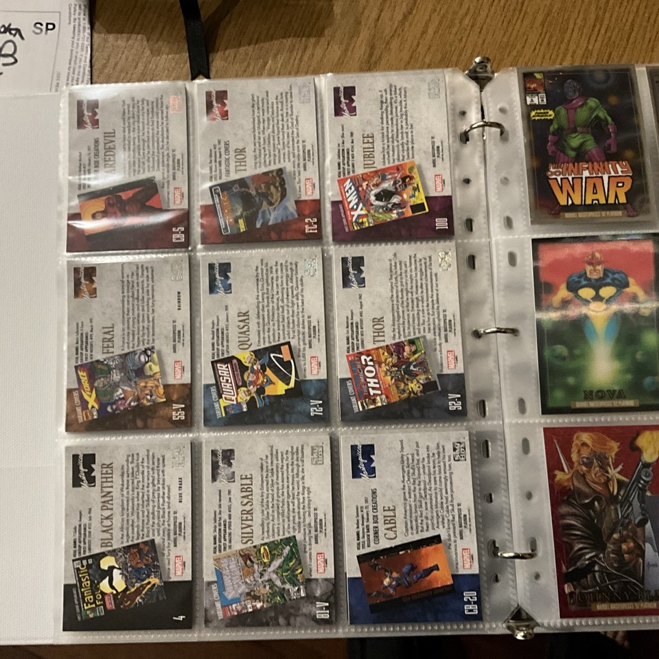 2024 Marvel Masterpieces '92 Platinum Complete Set Near Mint +inserts ...