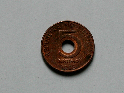 Philippines 1995 5 SENTIMOS Coin & Holed as Issued | eBay