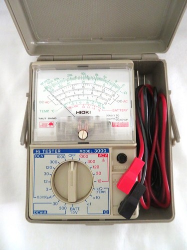 Vintage Hioki 3000 Hi Tester Analogue Multimeter with Probes & Case ...