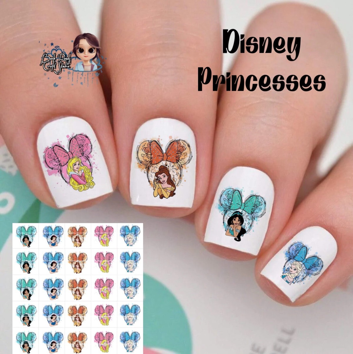 Disney Princess Toe Nail Art