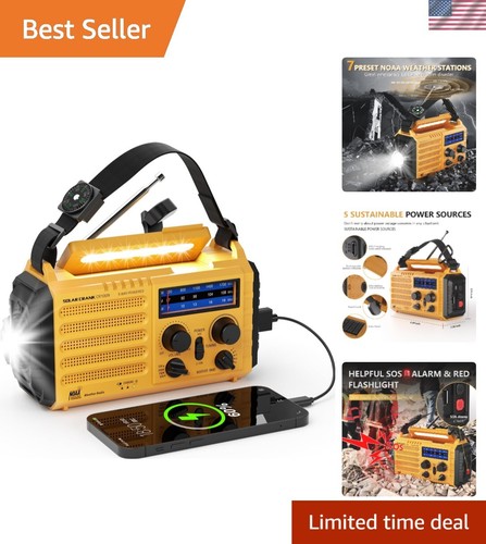 5-Way Powered Emergency Radio & Survival Gear with SOS Alarm and ...