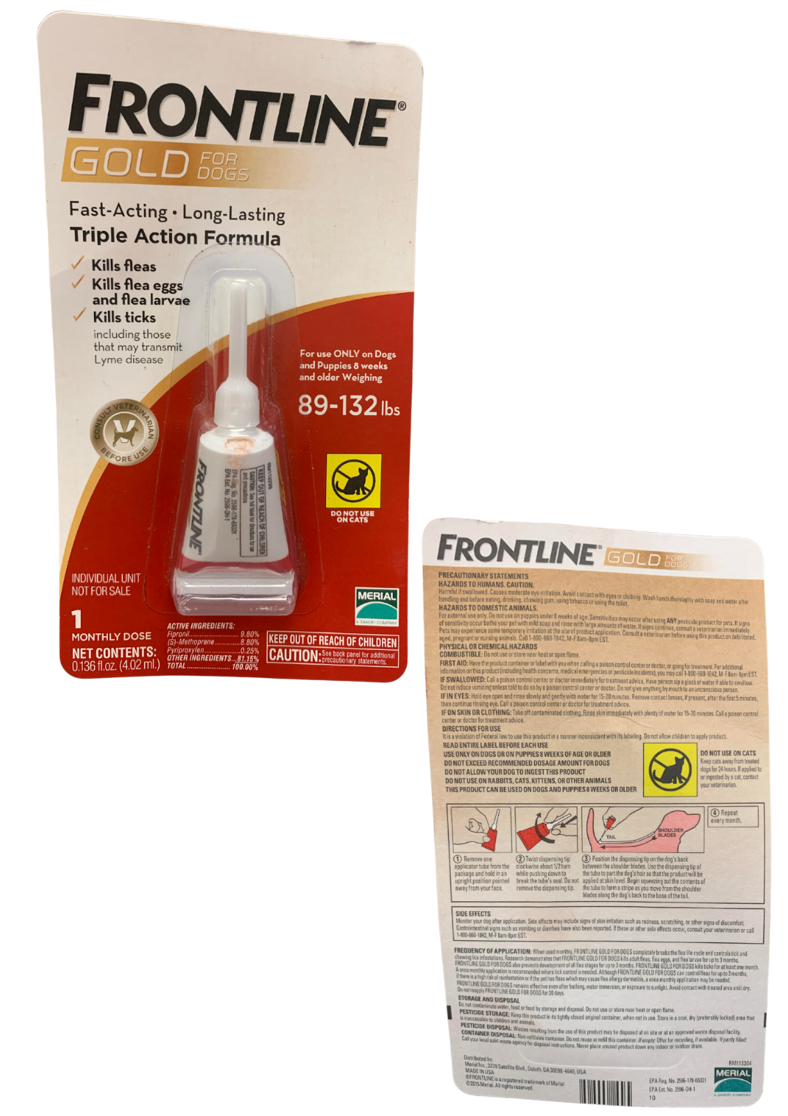 frontline gold for dogs 89-132lbs, Single Dose | eBay