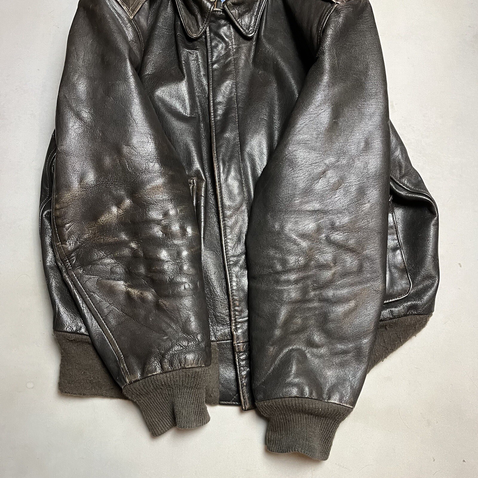 Cockpit A-2 Air Force US Army USN Leather Bomber Jack… - Gem