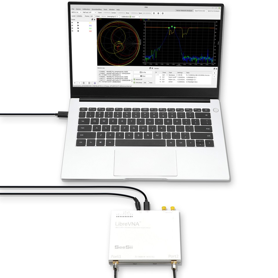 LibreVNA 100kHz-6GHz Vector Network Spectrum Analyzer 2-Port Signal ...