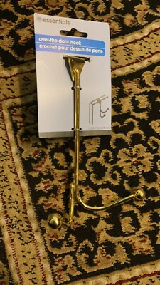 GOLD OVER THE DOOR HOOK Hooks ROBE COAT HANGER HOME BATHROOM | eBay
