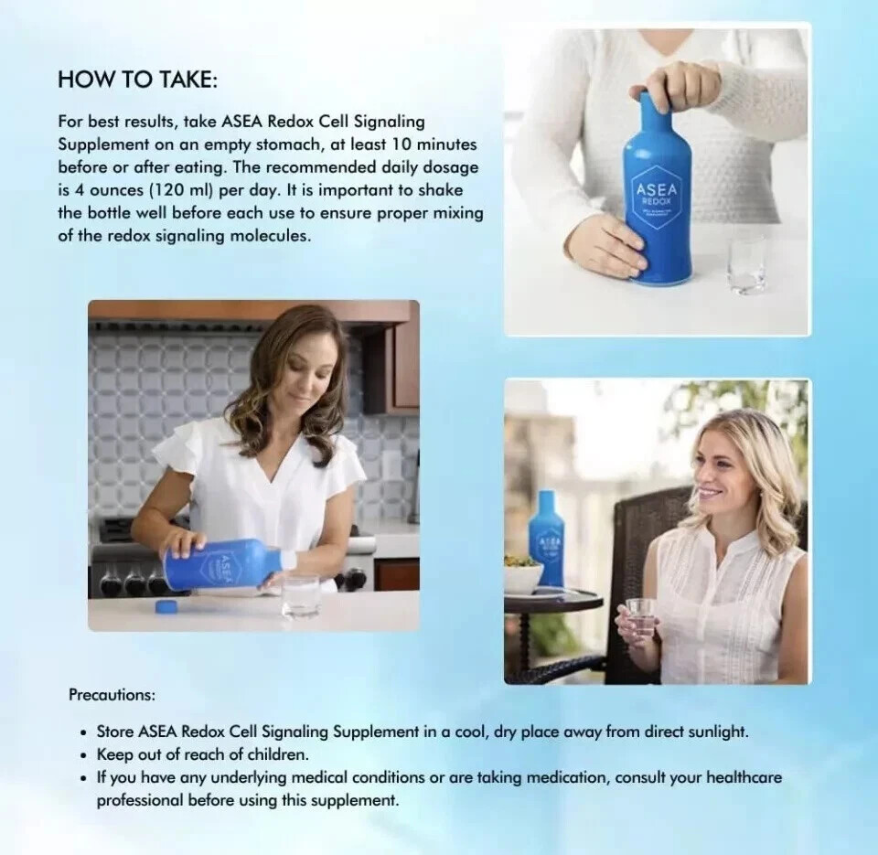 4 Bottles of ASEA Redox Supplement (32 oz. each) - New, Sealed And 100% ...