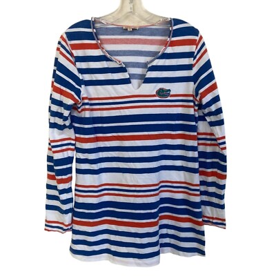 UG Apparel Womens SM Blue Orange White Florida Gators V-neck Tshirt ...