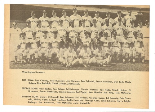 Senators 1962 HUGE Team Picture Jim Piersall Rollie Hemsley Mickey ...