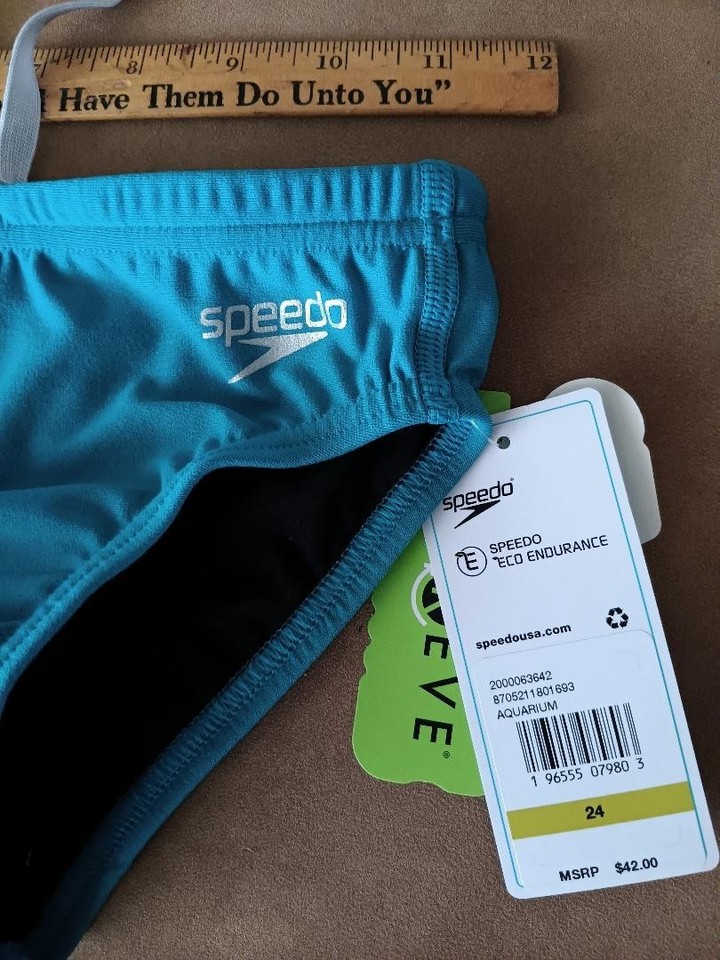 Speedo Diving Swim Brief, GOOD VIBES, Mens Size 24. | eBay