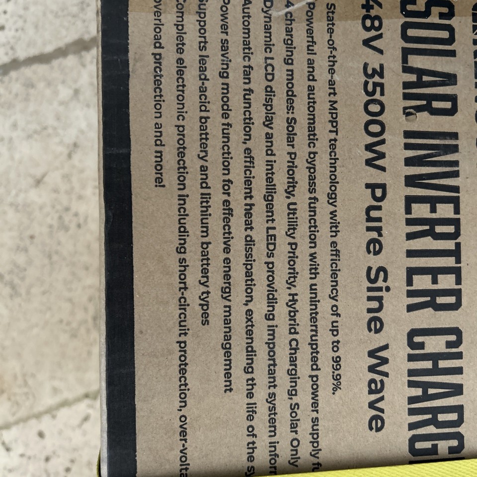 Renogy Solar Inverter Charger 48V 3500 V Pure Sign Wave New Inbox | eBay