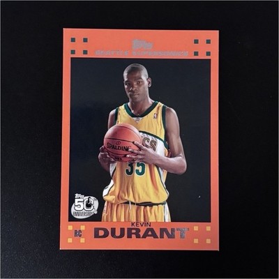 2007-08 Topps Kevin Durant Rookie Orange Border #2 Seattle Supersonics ...