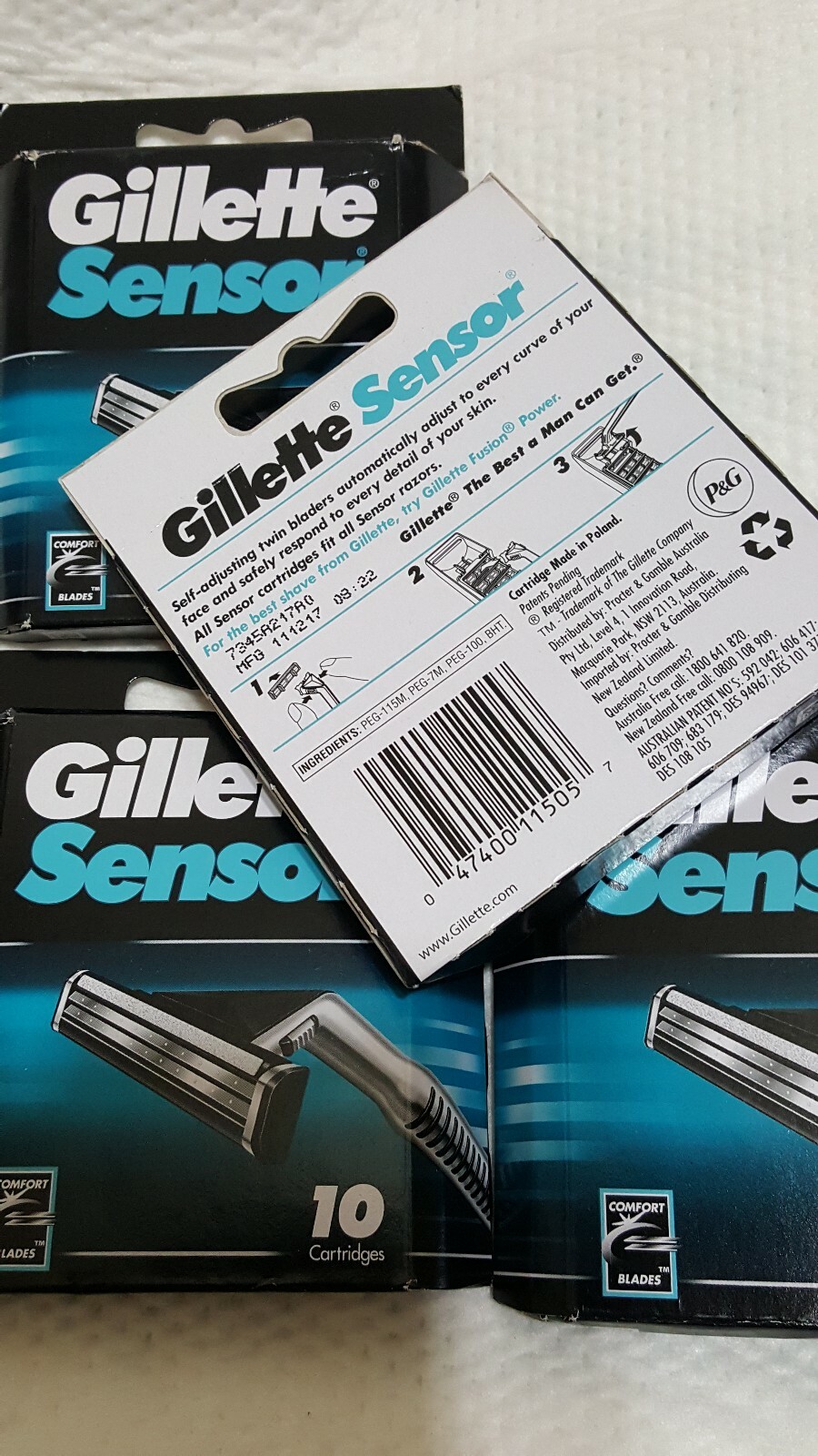Gillette Sensor Excel Razor Blade 10 Cartridges for sale online | eBay