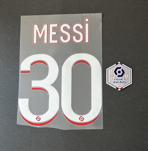 Messi #30 PSG Ligue 1 2023/24 Name & Number Heat Press Set | eBay