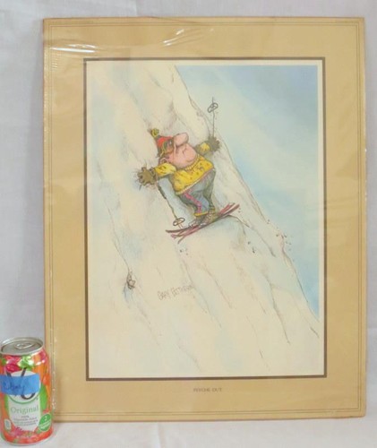 Vtg Gary Patterson PSYCHE OUT Collectible Ski Cartoon Poster Print ...