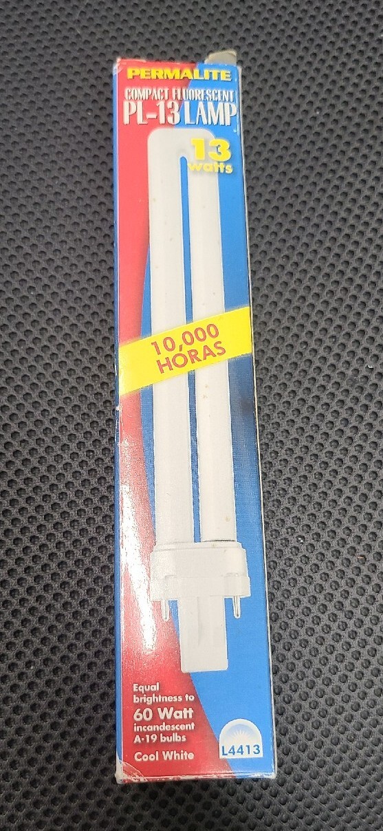 - LUMIN Pl13/41 13 Watt Gx23 Base CFL Cool White Light Bulb 2 Pin for ...